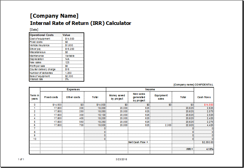 Financial Business Calculator Templates For EXCEL Document Hub
