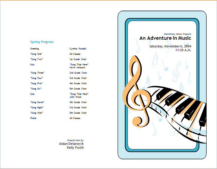 Free Printable Church Program Template DocTemplates