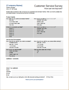 6 Editable Survey Form Templates for MS WORD | Document Hub