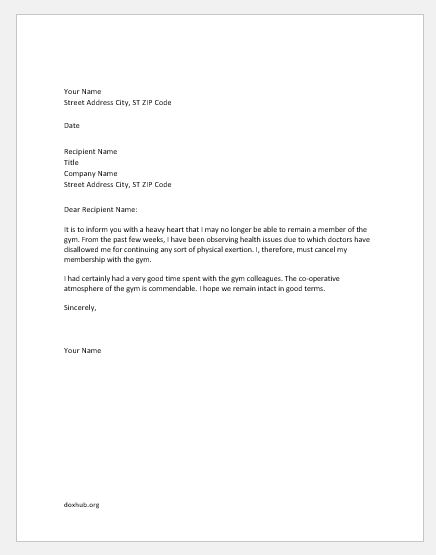 Gym Cancellation Write Up For Many Reasons Document Hub