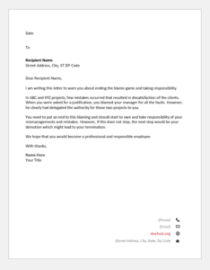 10 Behavior Warning Letters for Various Situations | Document Hub