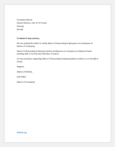 Work Experience Letter SAMPLES for Various Professions | Document Hub