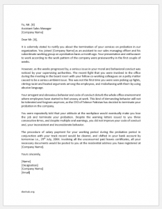 Probation Termination Letter Templates for Word | Download