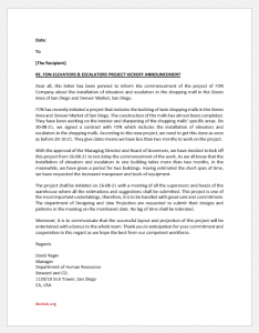 Project Kickoff Announcement Letter Template | Document Hub