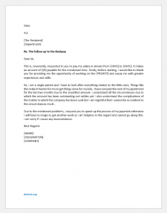 Backpay Follow Up Email Sample Templates | Document Hub