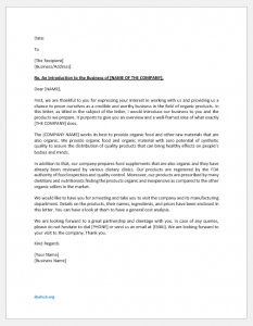 Business Introduction Letter to New Client | Document Hub