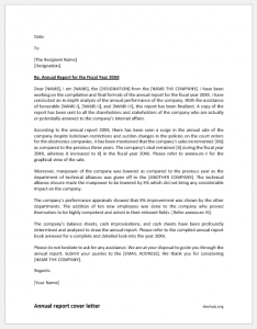 Annual Report Cover Letter Template | Download & Save
